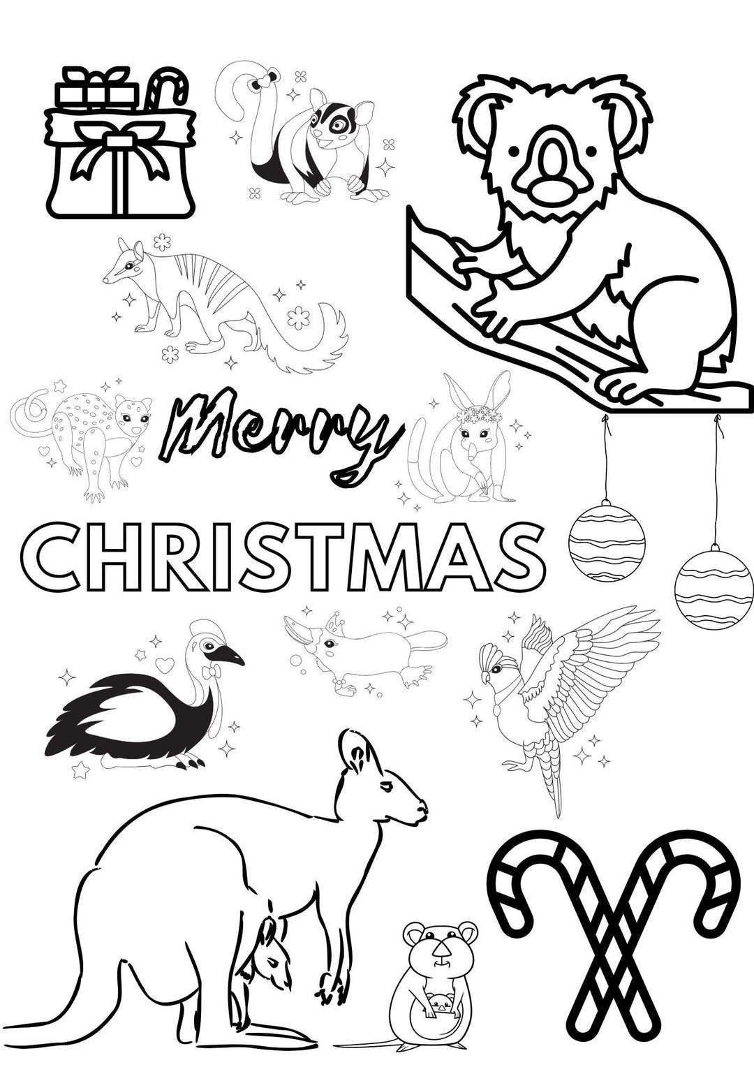 Printable Australian Christmas Activity Set Children's - Etsy