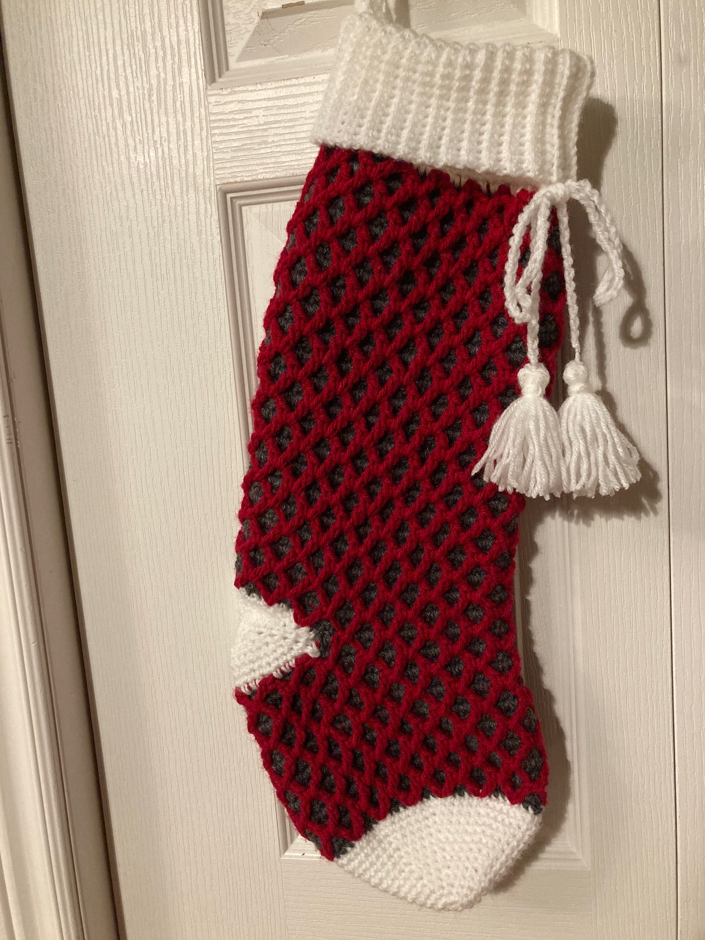 Diamond Overlay Stocking Crochet Pattern - Etsy