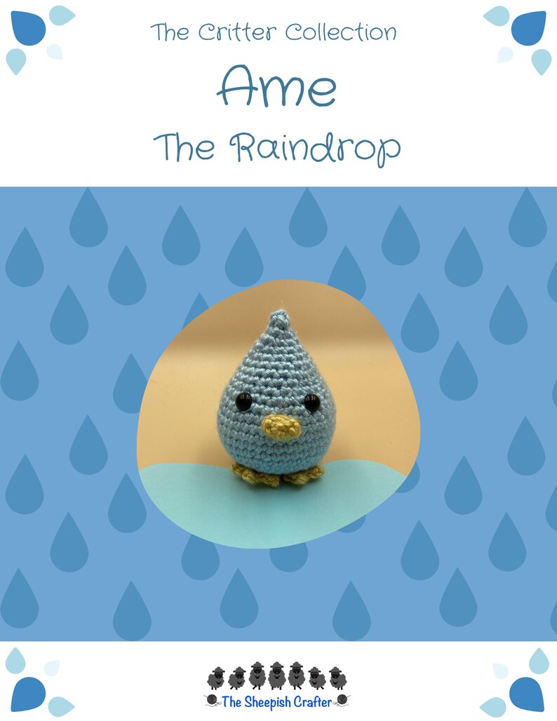 Ame the Raindrop Crochet Pattern - Etsy
