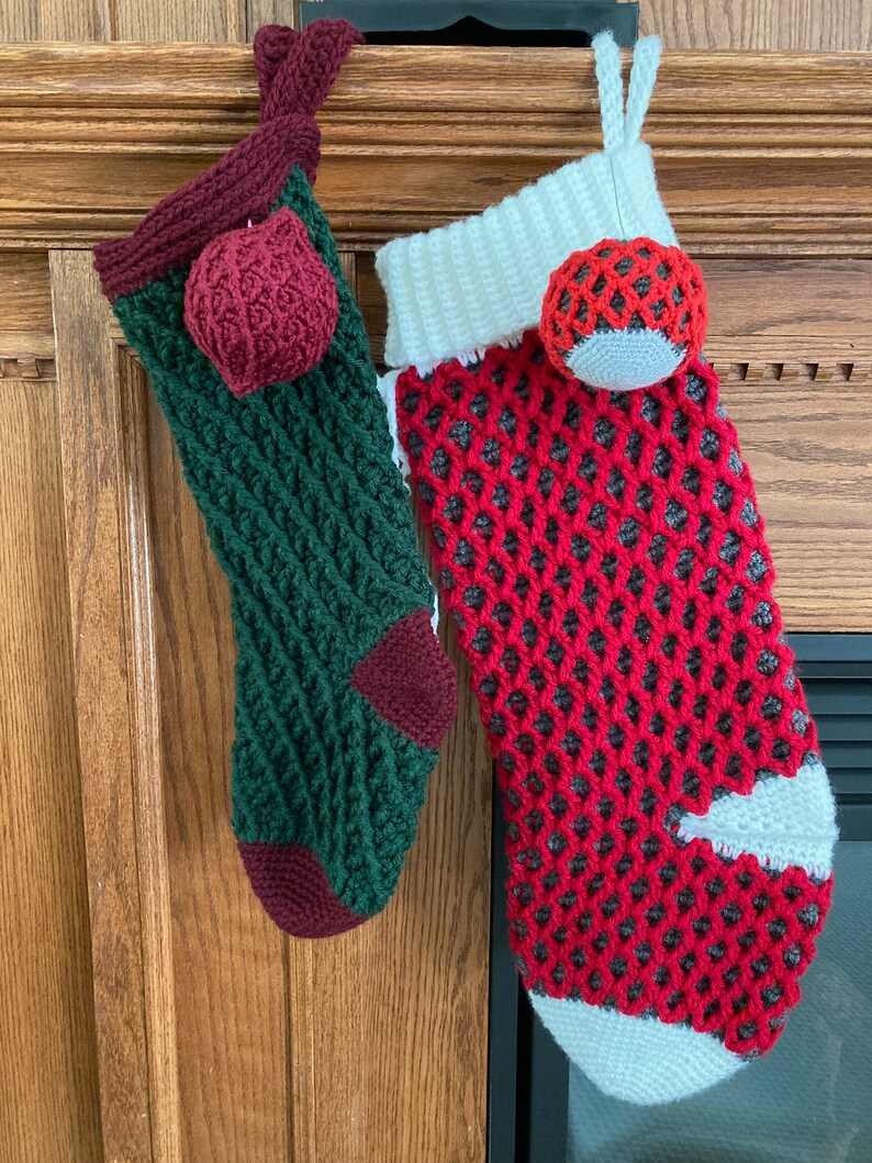 Diamond Overlay Stocking Crochet Pattern - Etsy