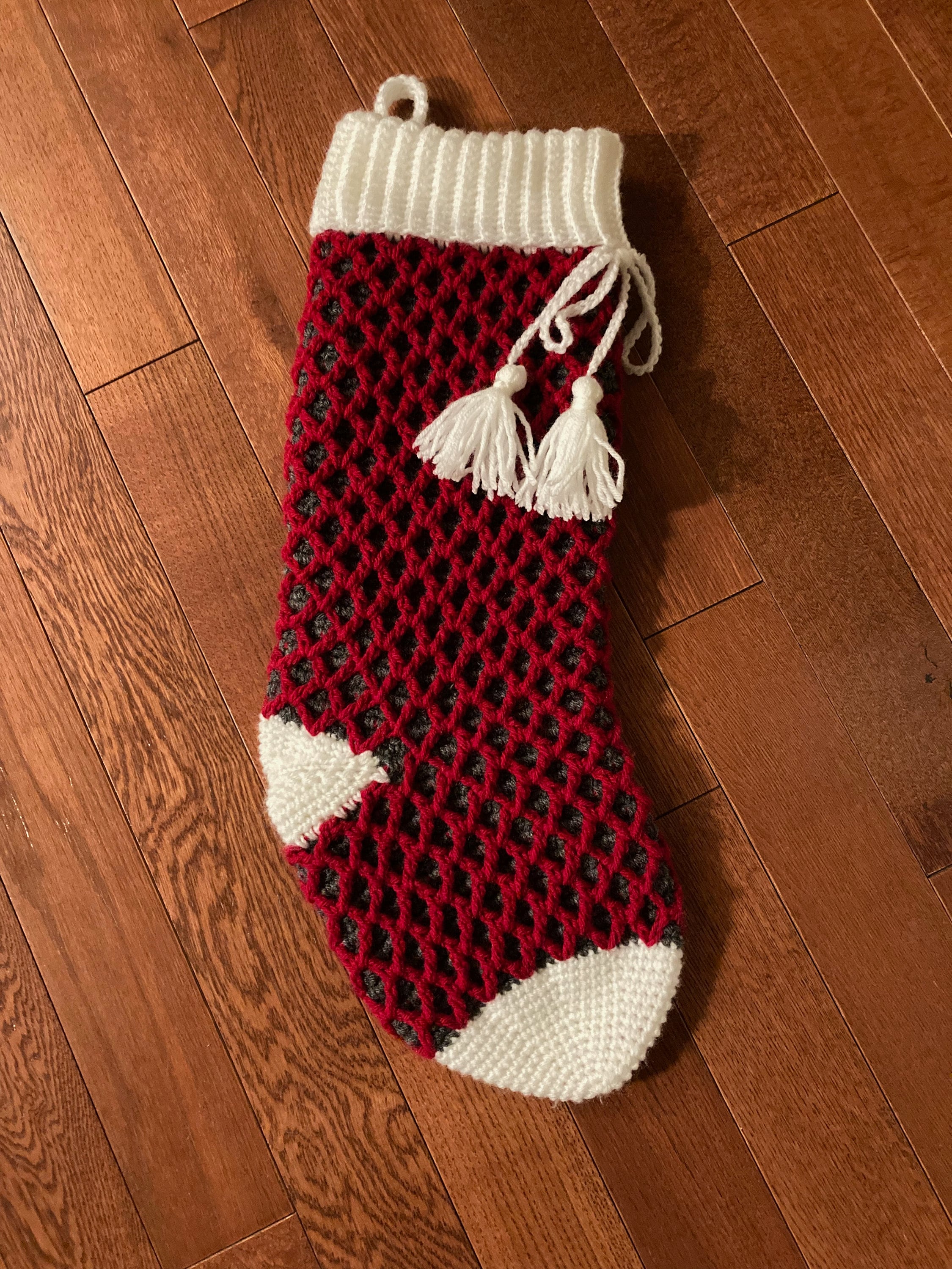 Diamond Overlay Stocking Crochet Pattern - Etsy