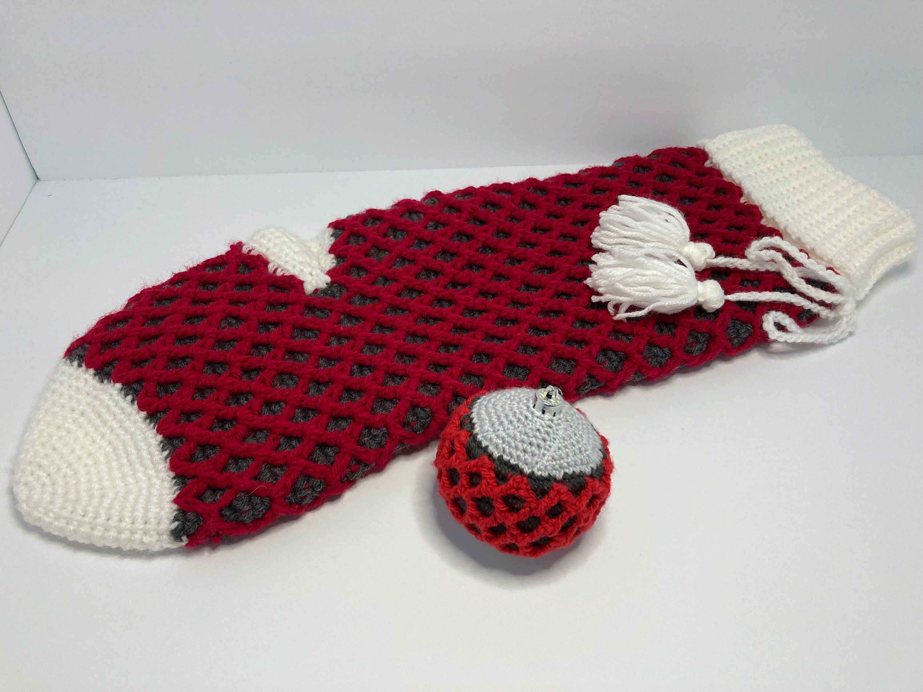 Diamond Overlay Stocking Crochet Pattern - Etsy