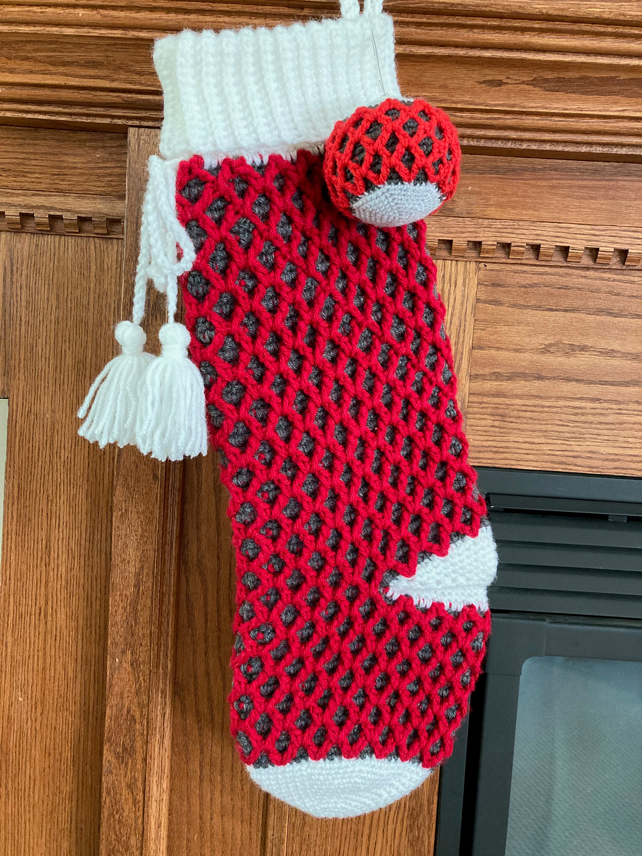 Diamond Overlay Stocking Crochet Pattern - Etsy