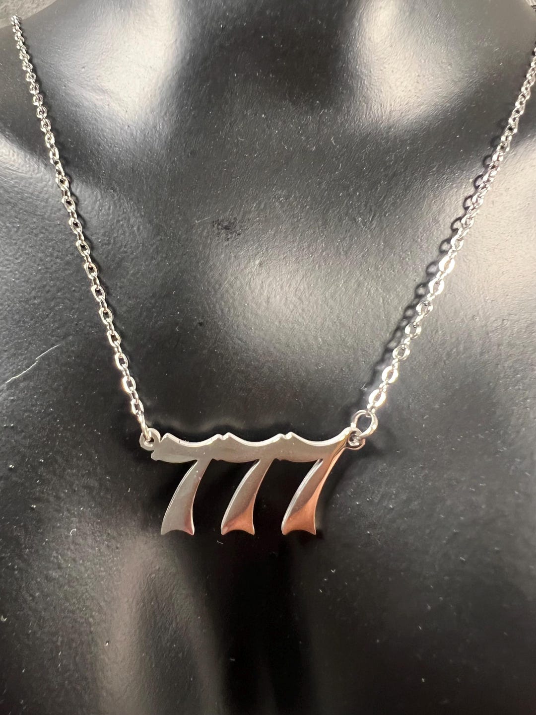 Silver Angel Number 777 - Etsy