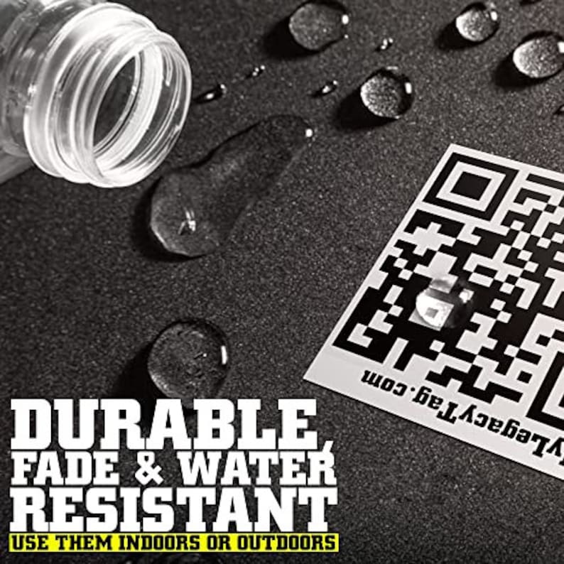 Smack Tags QR Code Stickers - 80 Unique Smart QR Code Labels - Easy to Use Sticker Storage for ...