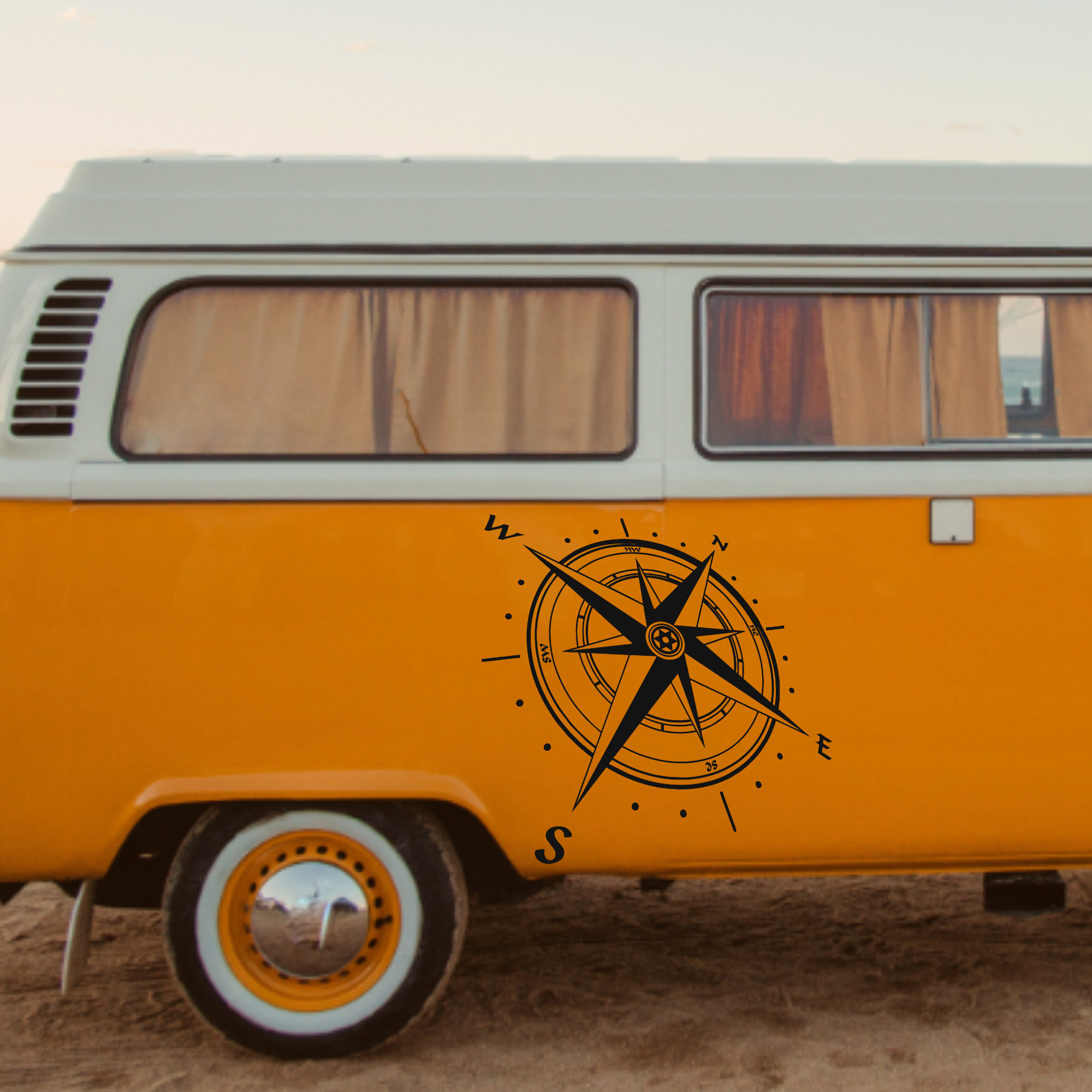 Stickers Boussole Van life pour Camping Car - adhésif voiture ...