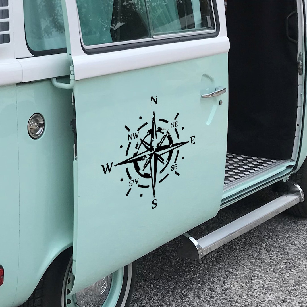 Sticker Rose des Vents Vintage Boussole Camping Car Caravane Van Life ...