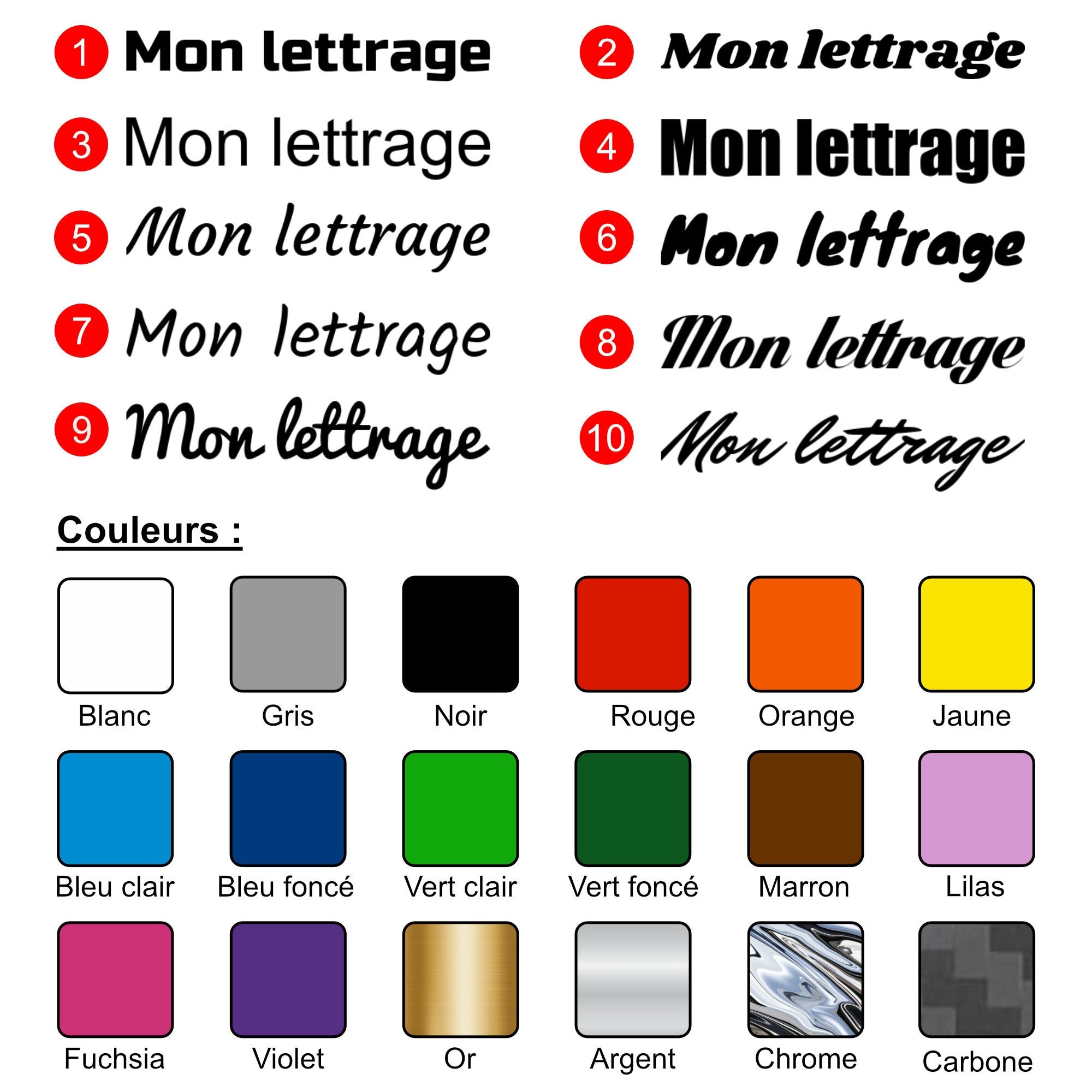 Lettrage adhésif personnalisé, autocollant personnalisable haute ...