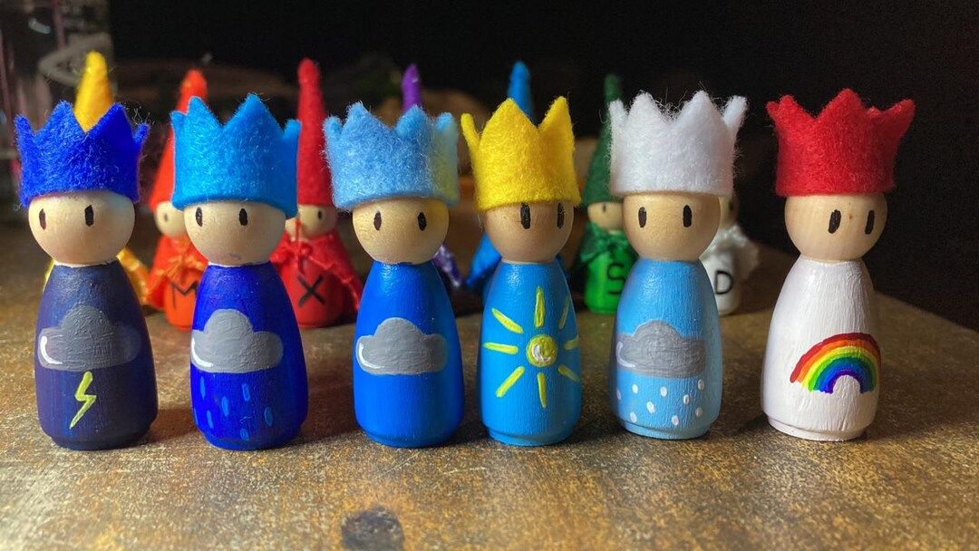 Weather Peg Doll Set, Waldorf/montessori Inspired - Etsy