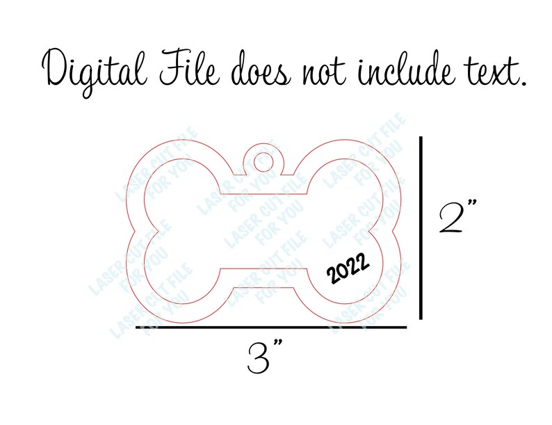 Dog Bone Laser File SVG AI DXF Christmas Ornament Pet Glowforge ...