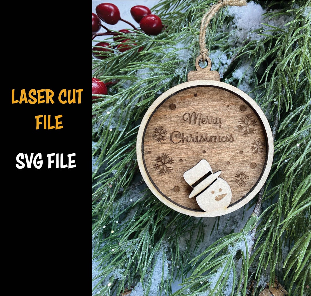 Christmas Ornament Laser Svg Laser Svg Laser Cut File - Etsy