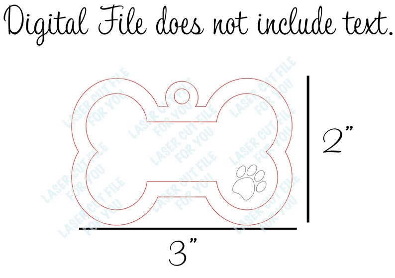 Dog Bone Laser File SVG AI DXF Christmas Ornament Pet Glowforge ...