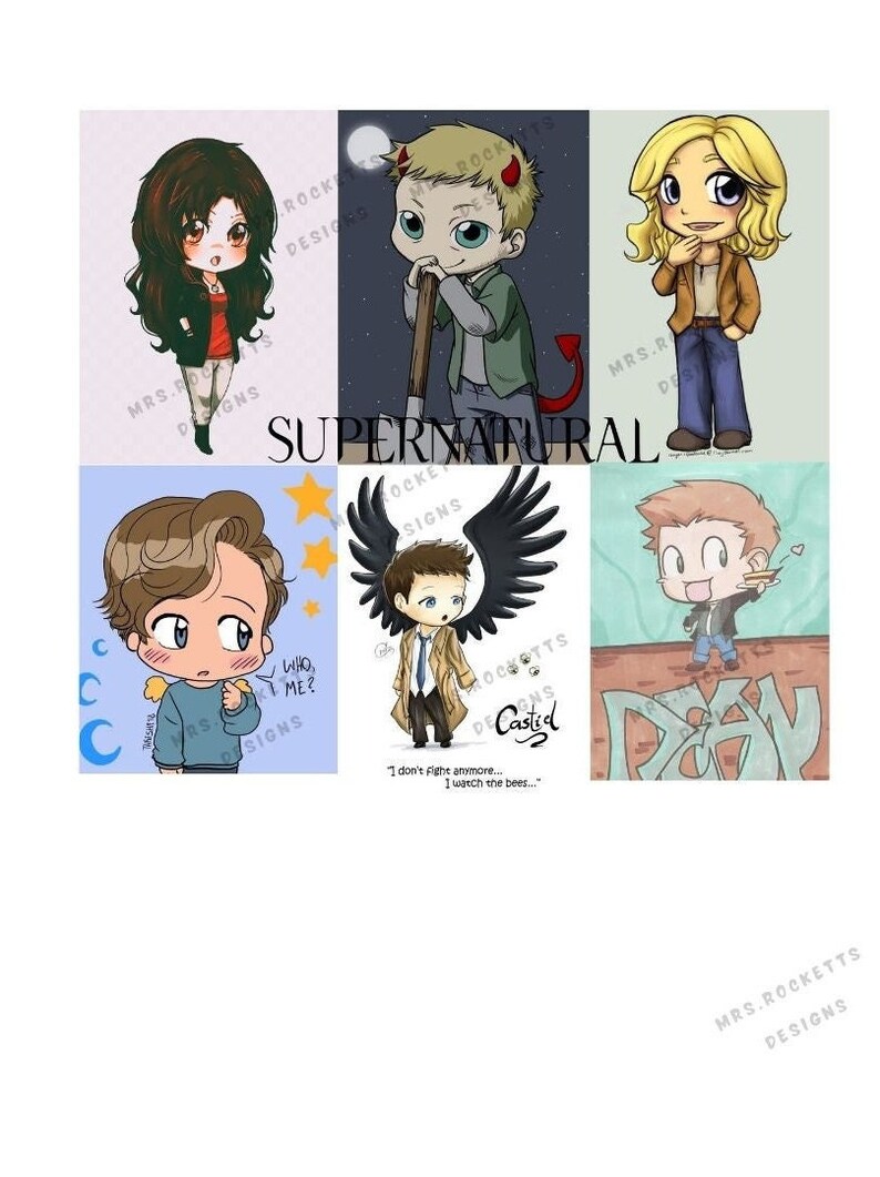 SUPERNATURAL PNG Cartoon Supernatural Cup, Shirt SVG Download - Etsy