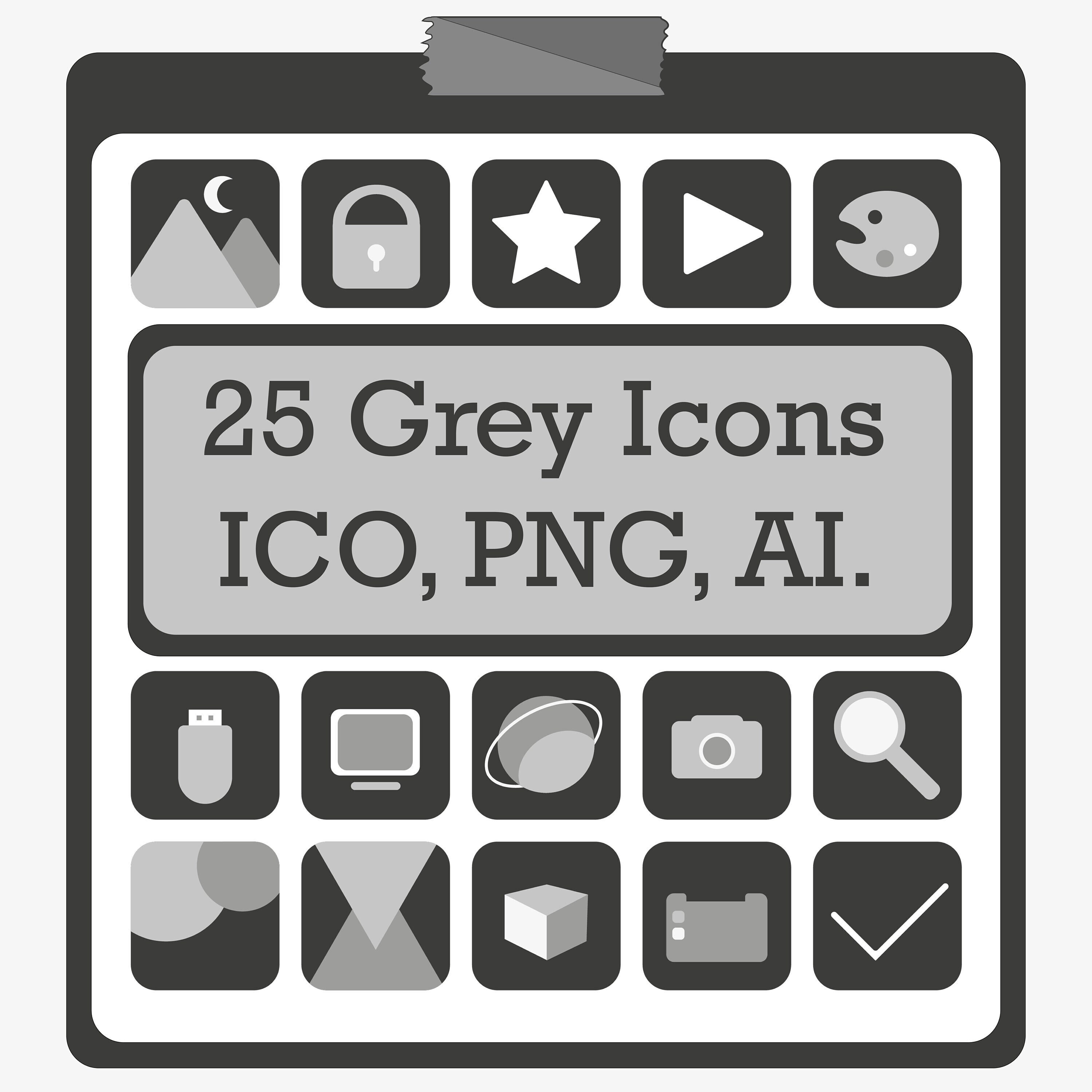 25 Grey Folder Icons - Dedicated for WINDOWS! - Etsy
