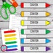 Crayon Craft Template: Color Sorting Activity (PDF Download) - Etsy