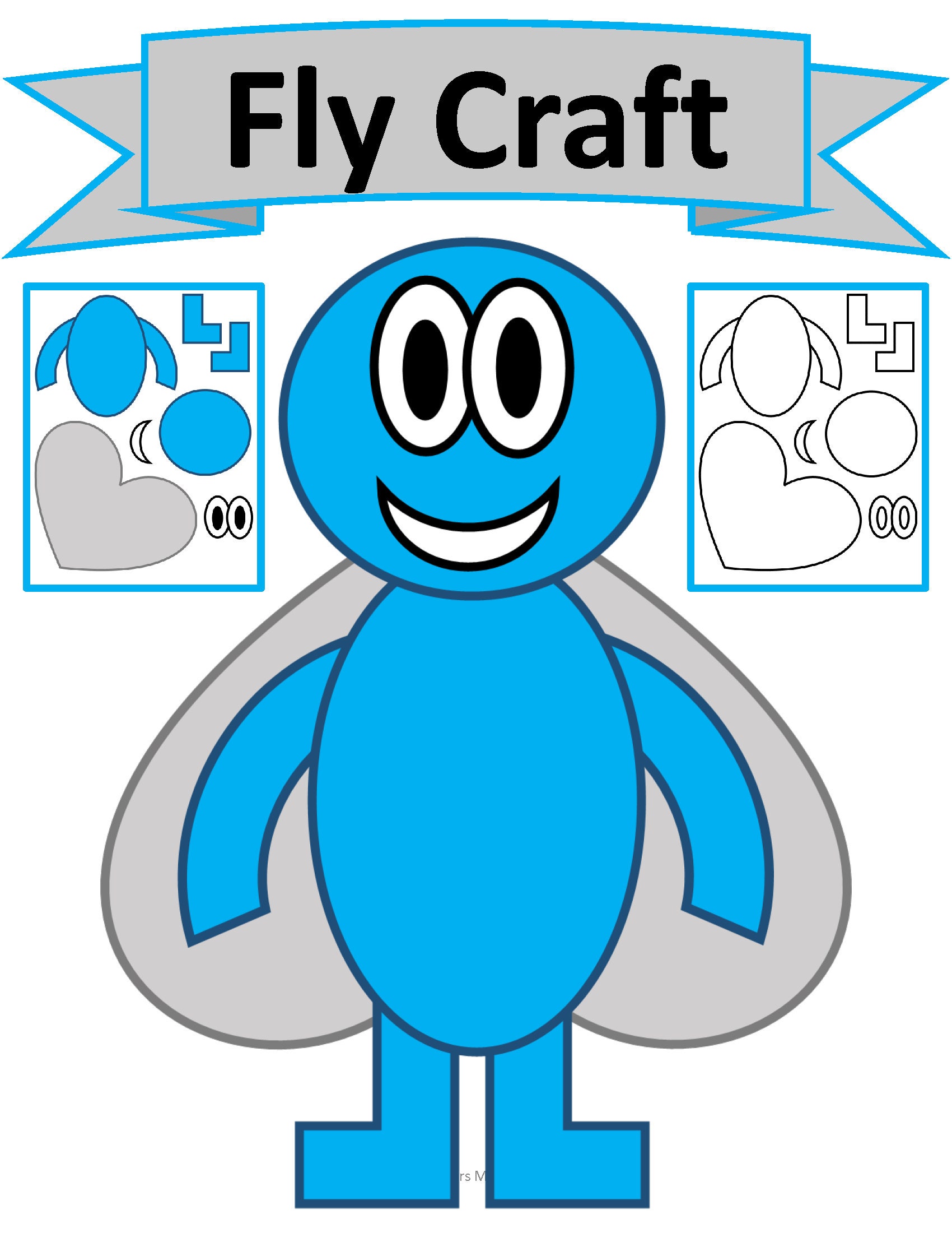 Fly Craft Template for Preschool, Kindergarten, Elementary or ...