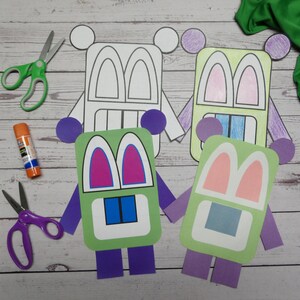 Green Monster Craft Template for Kids, Preschool, Kindergarten ...