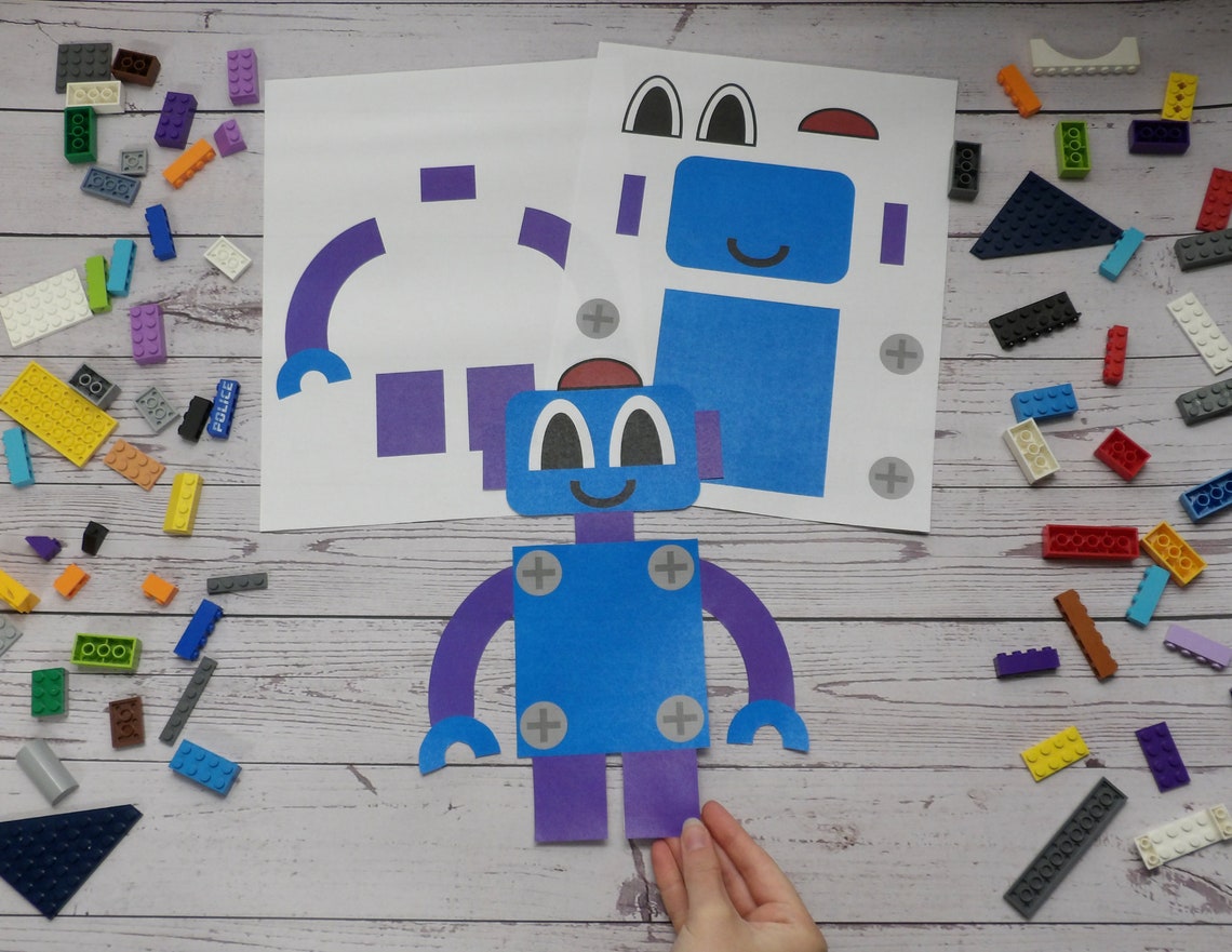 Rare Robot Craft Template for Kids, Build A Robot Craft, Simple Robot ...