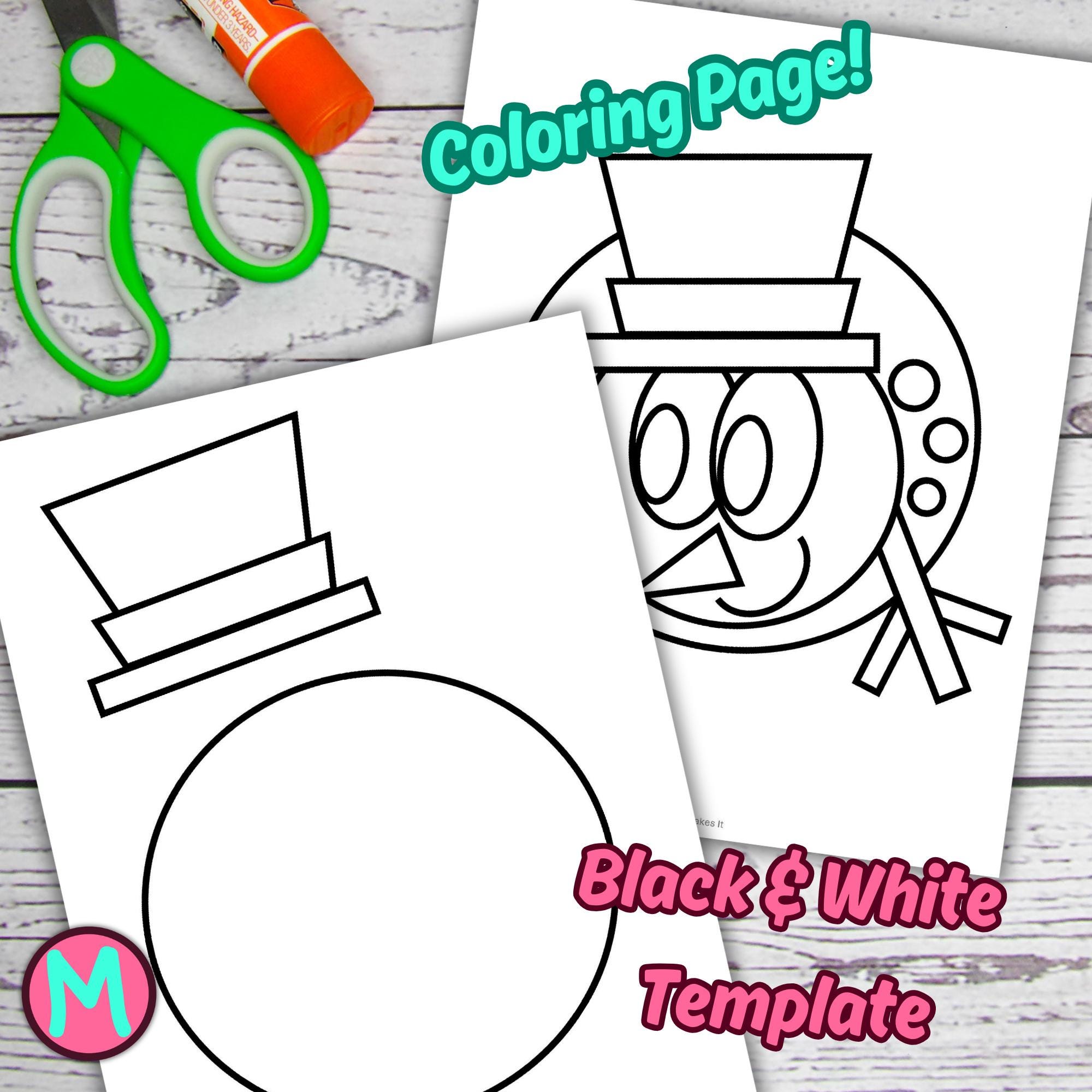 Melted Snowman Paper Craft Template, Preschool Winter Activity (PDF) - Etsy