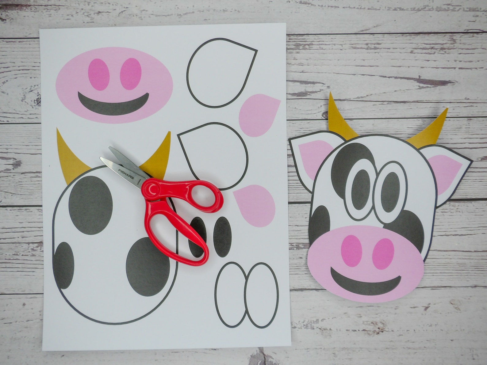 Cow Craft Template for Preschool, Kindergarten, Elementary and ...