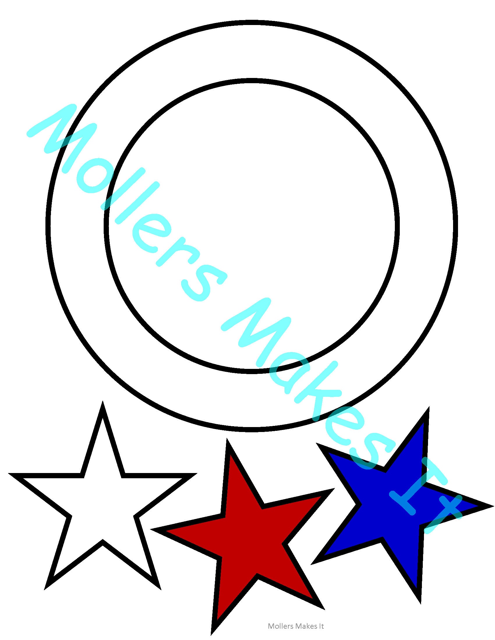 4th of July Star Wreath Craft Template for Kids in Preschool ...