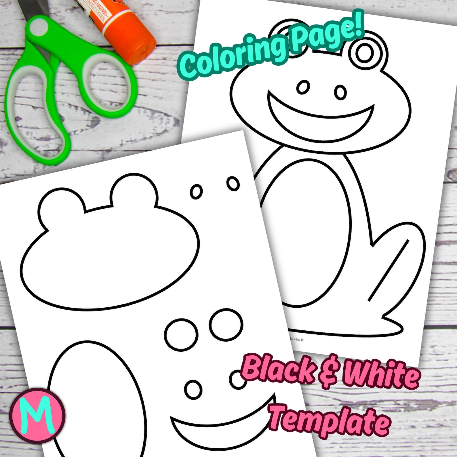 Frog Craft Template: Cut & Glue Paper Craft (PDF) - Etsy