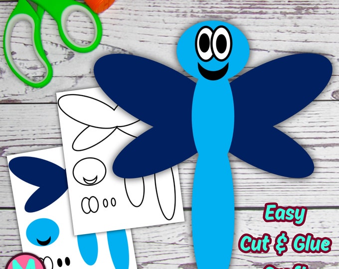 Printable Dragonfly Craft for Kids | Spring Activities | Insect Craft ...