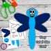 Dragonfly Craft Template: Spring Cut & Glue Activity (PDF) - Etsy