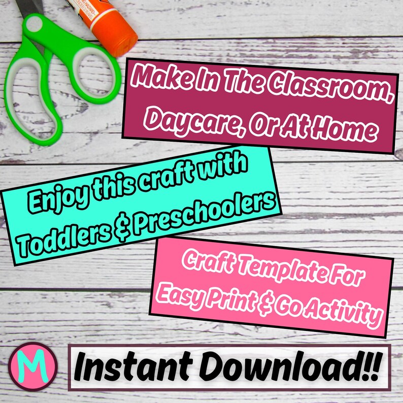 Green Home Craft Template: Cut & Glue Paper Craft (PDF) - Etsy