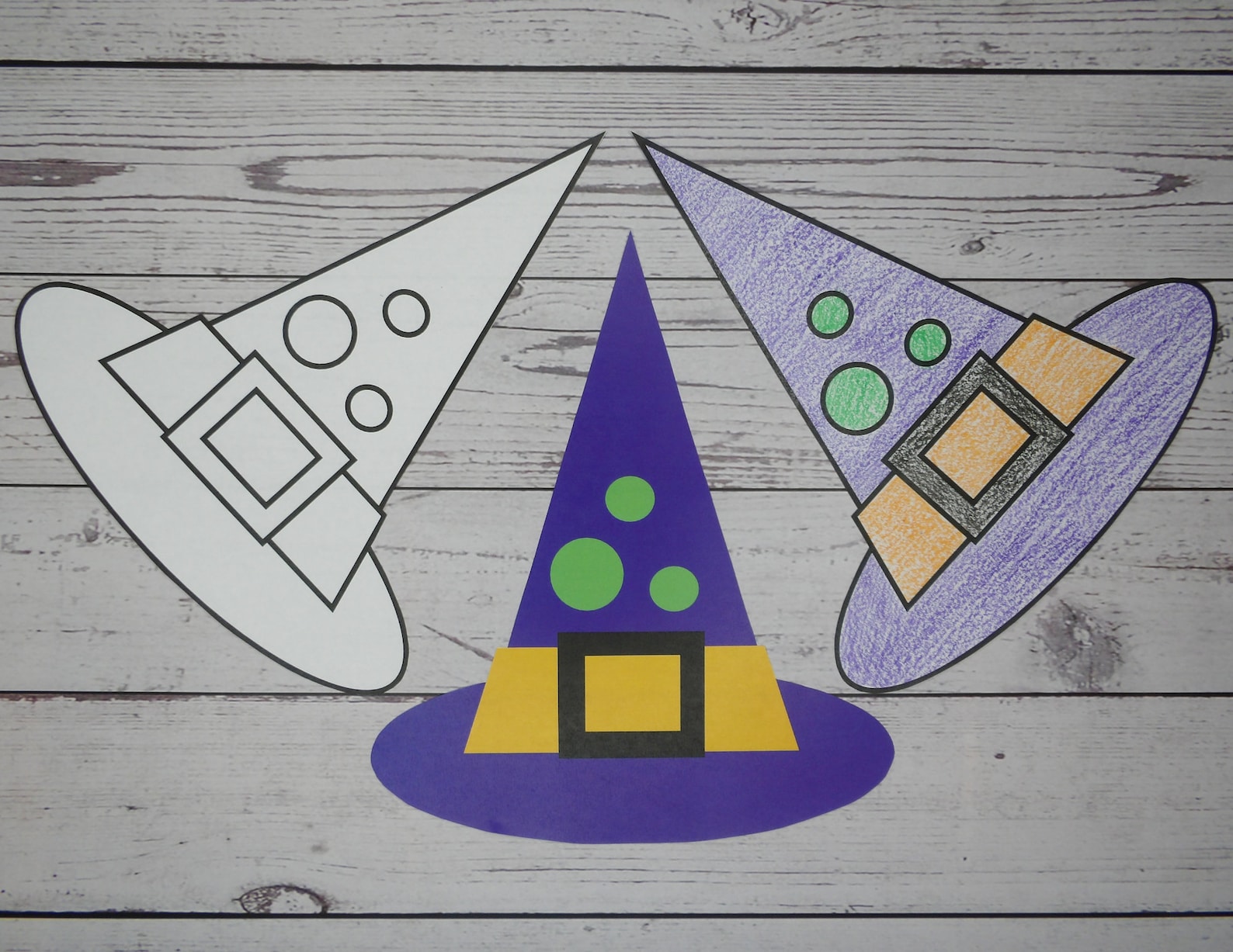 Witch Hat Craft Template for Kids, Preschool, Kindergarten, Elementary ...