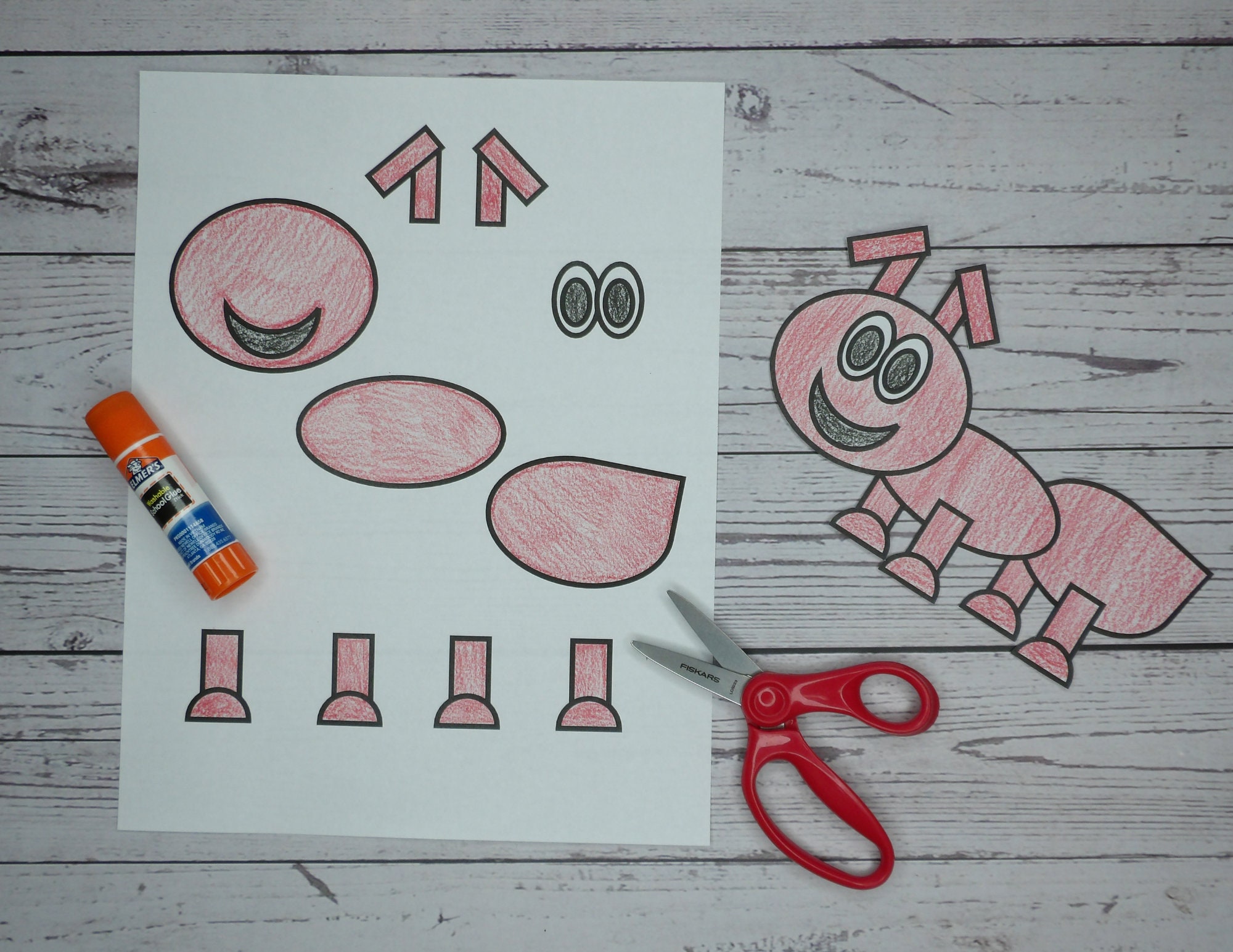Ant Craft Template: Printable Cut and Glue Activity (PDF) - Etsy