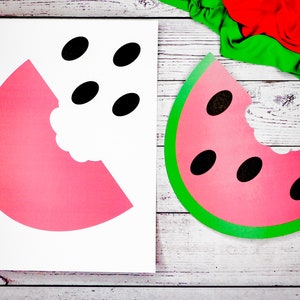 Watermelon Craft Template for Kids, Cut and Glue Craft Template ...