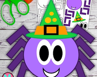 Witch Cat Craft Template: Halloween Cut & Glue Paper Craft (PDF) - Etsy