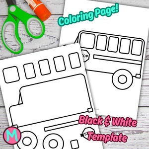 School Bus Craft Template: Back to School Cut & Glue Activity (PDF ...
