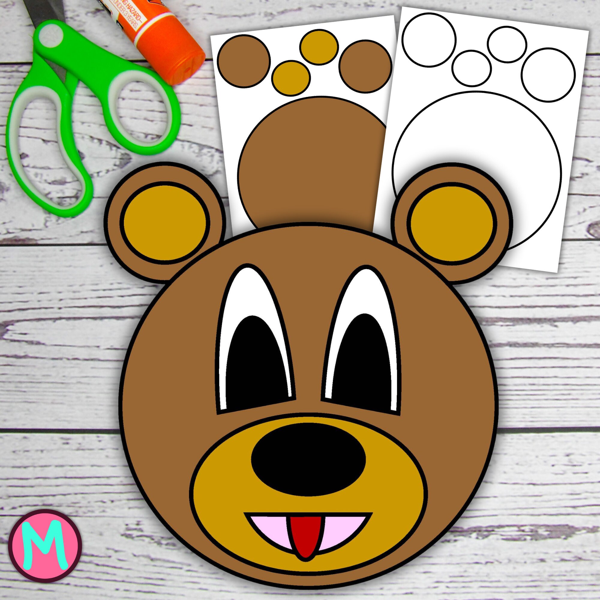 Bear Craft Template for Preschool, Kindergarten, Elementary, Homeschool ...