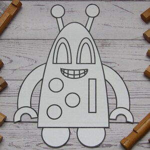 Reasonable Robot Craft Template for Kids, Preschool, Elementary ...