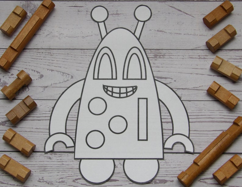 Reasonable Robot Craft Template for Kids, Preschool, Elementary ...