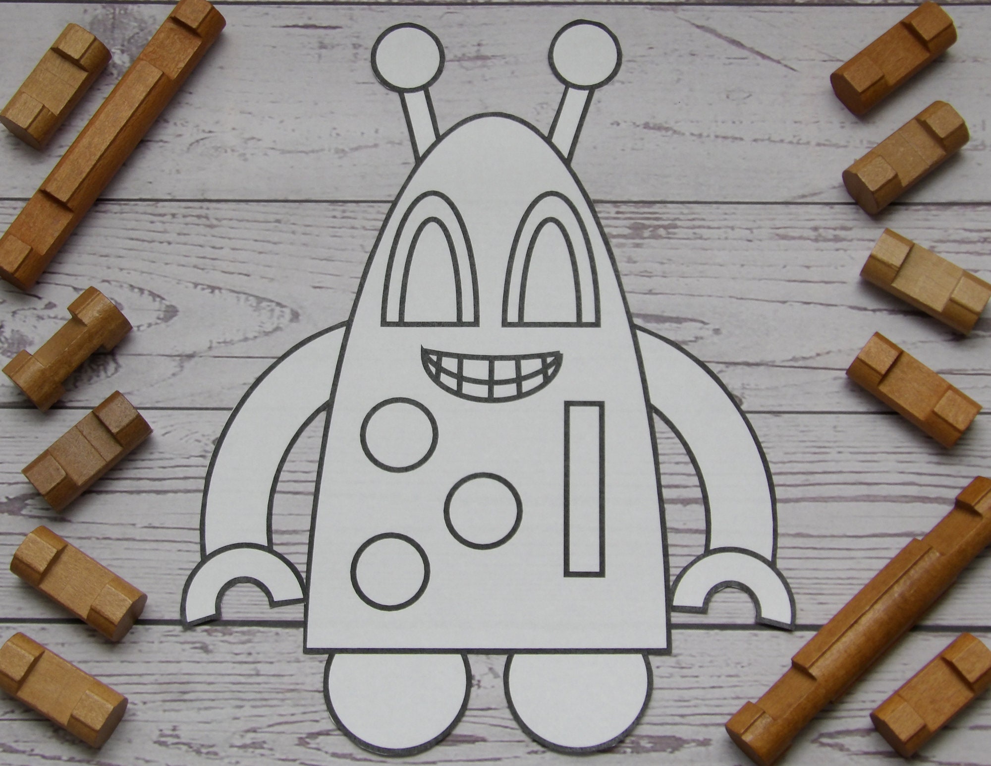 Reasonable Robot Craft Template for Kids, Preschool, Elementary ...