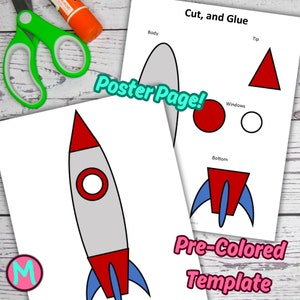 Rockin' Rocket Craft Template for Kids, Preschool, Kindergarten ...