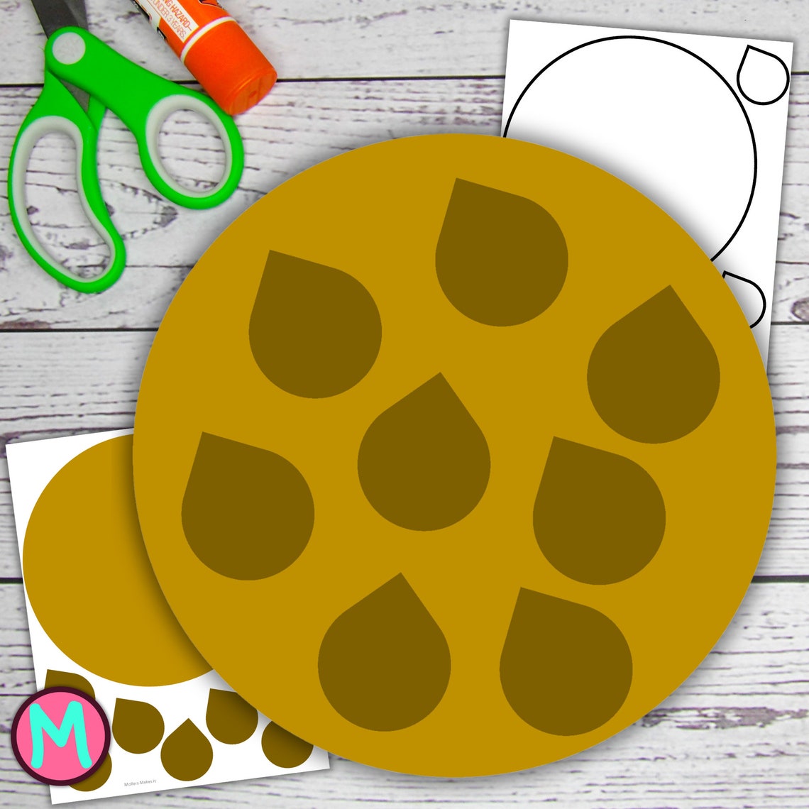 Chocolate Chip Cookie Craft Template for Kids, Preschool, Kindergarten ...