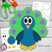 Peacock Craft Template, Preschool Craft, Simple Toddler Activity ...