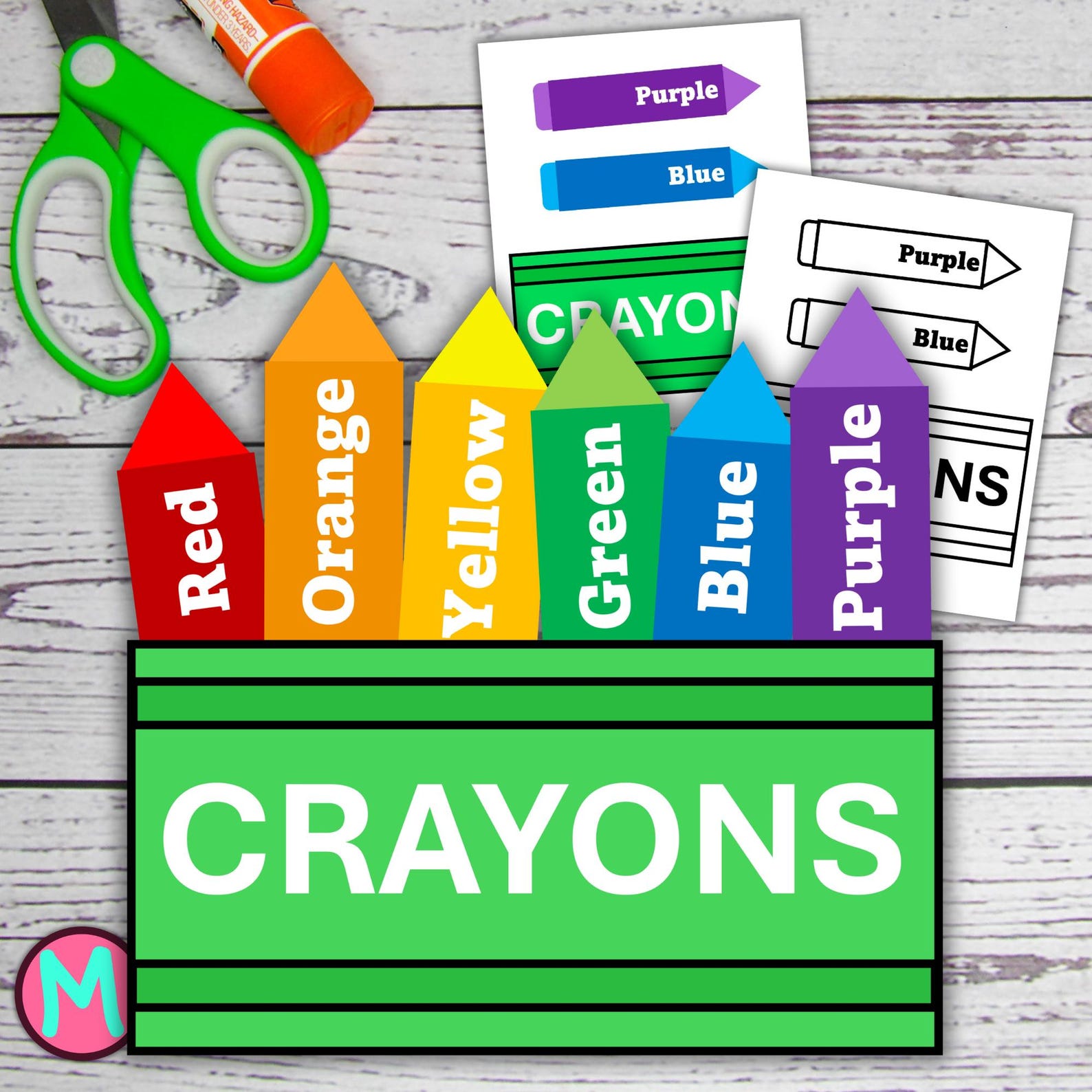Build Your Own Box of Crayons Craft Template, Printable DIY School ...