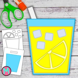 Lemonade Craft Template, Printable Cut and Glue Paper Craft for Kids ...