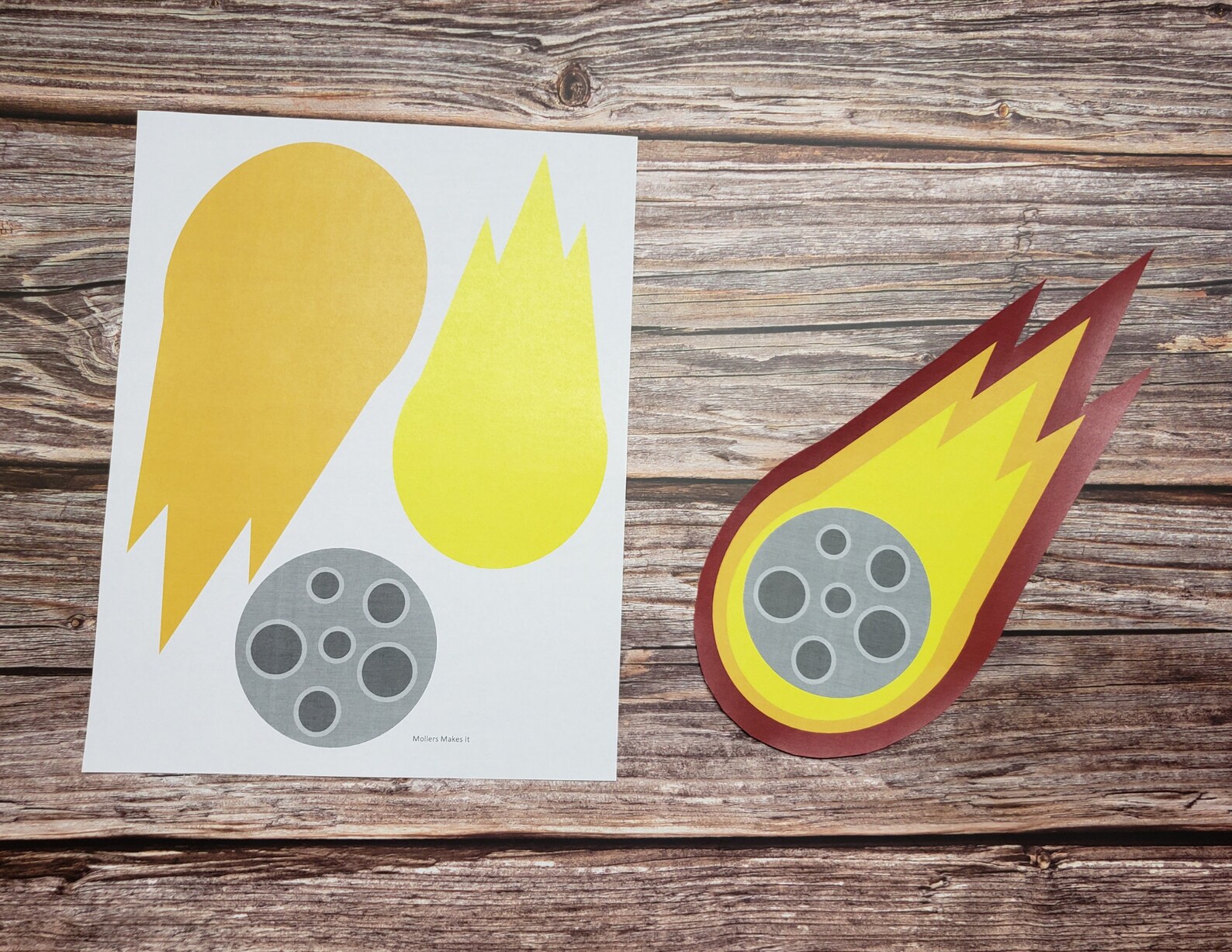 Space Asteroid Craft Template for Kids, Preschool, Elementary, Toddler ...