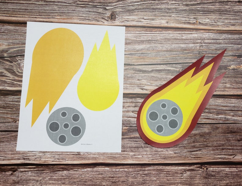 Space Asteroid Craft Template for Kids, Preschool, Elementary, Toddler ...