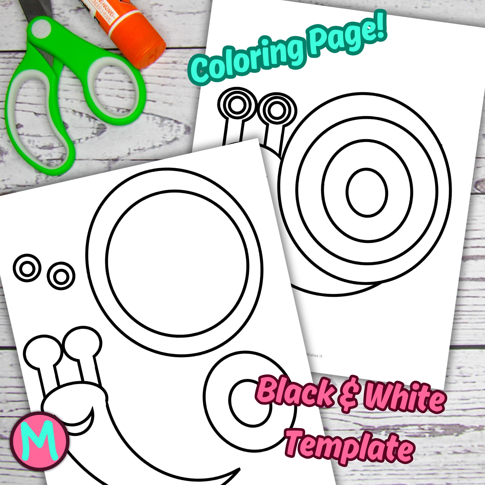 Snail Craft Template for Kids, Build a Snail Craft Template, Preschool ...