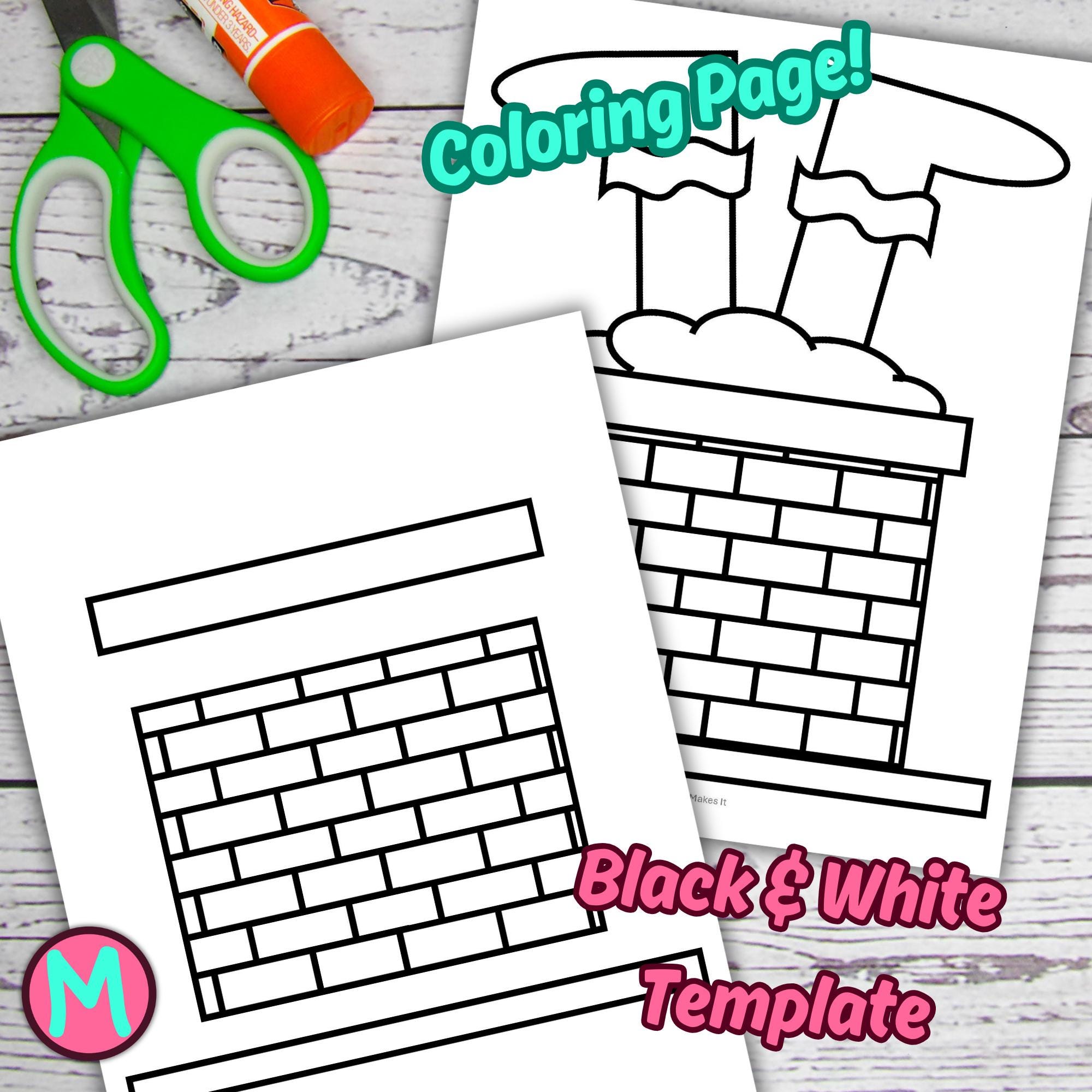 Santa Stuck in Chimney Craft Template: Christmas Cut & Glue Activity ...