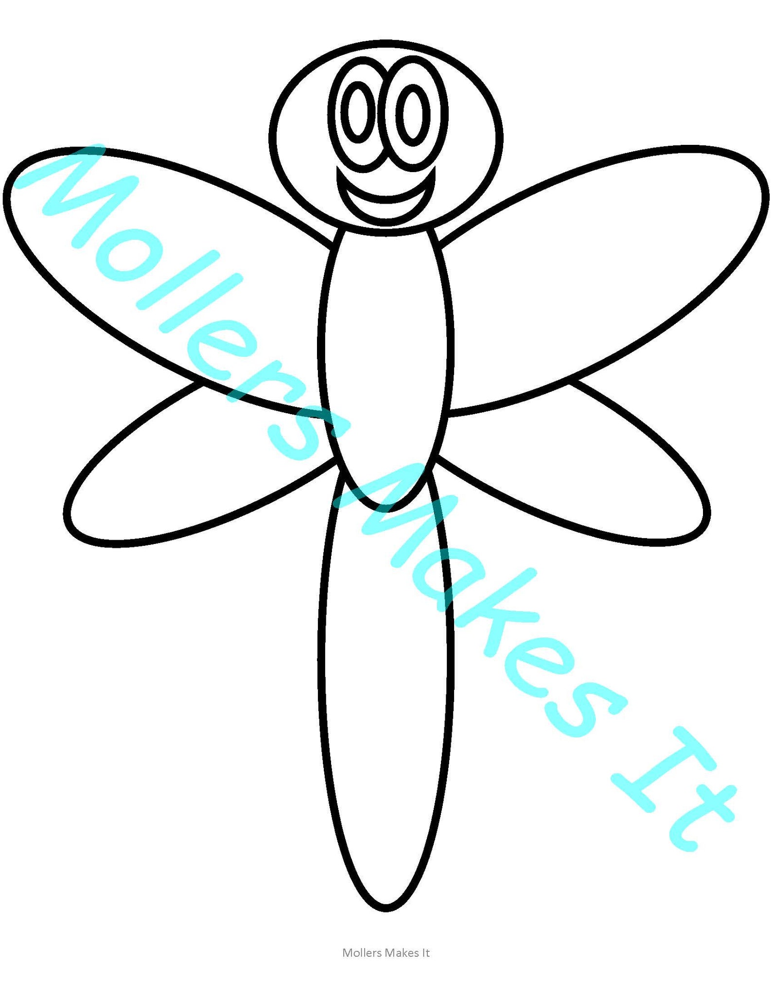 Dragonfly Paper Craft Pattern Template for Kids in Preschool ...