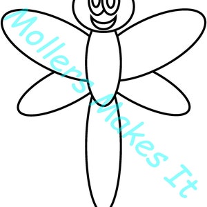 Dragonfly Paper Craft Pattern Template for Kids in Preschool ...