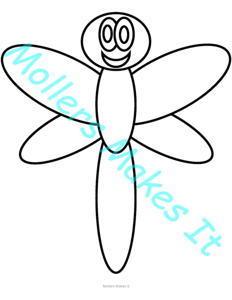 Dragonfly Paper Craft Pattern Template for Kids in Preschool ...